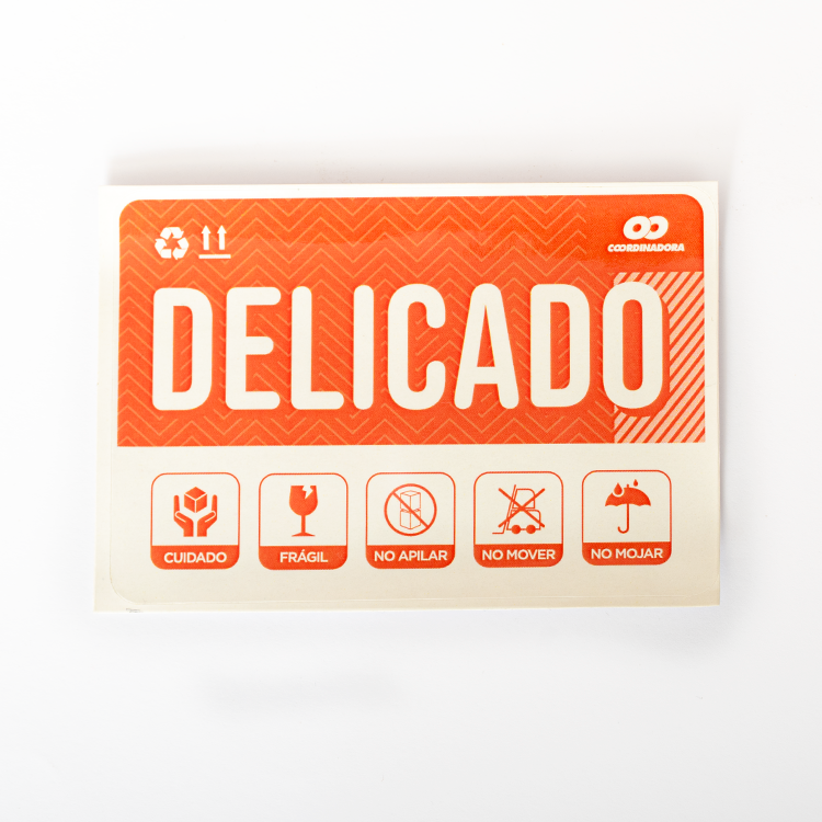 Rótulo adhesivo de Delicado x 50 Unidades | Tienda Coordinadora